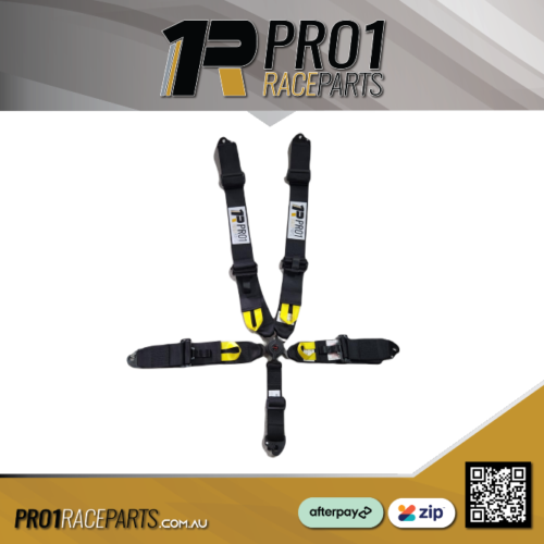 Pro1 SFi 5 Point Camlock Racing Race Harness Seat Belt | Black